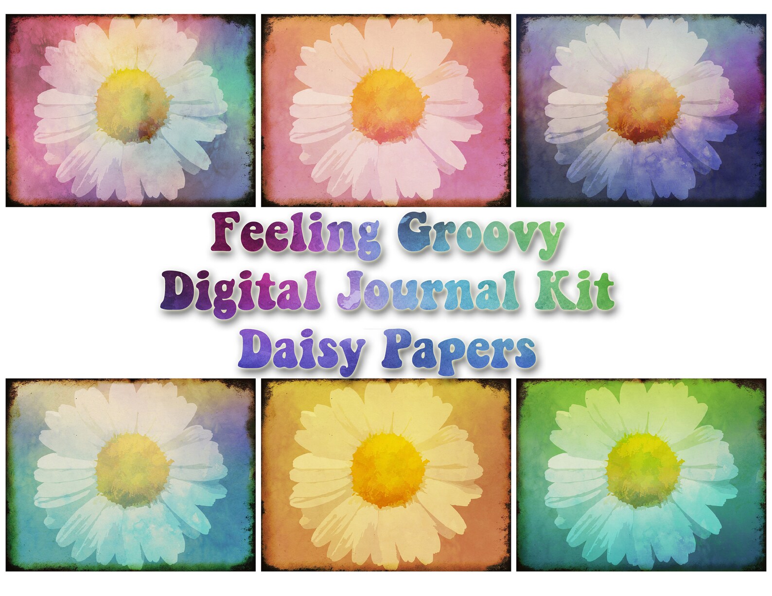 Feeling Groovy the Complete Collection Junk Journal Digital Papers, Tie ...