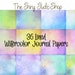36 Lined Watercolor Journal Papers, Boho Junk Journal Papers, Lined ...