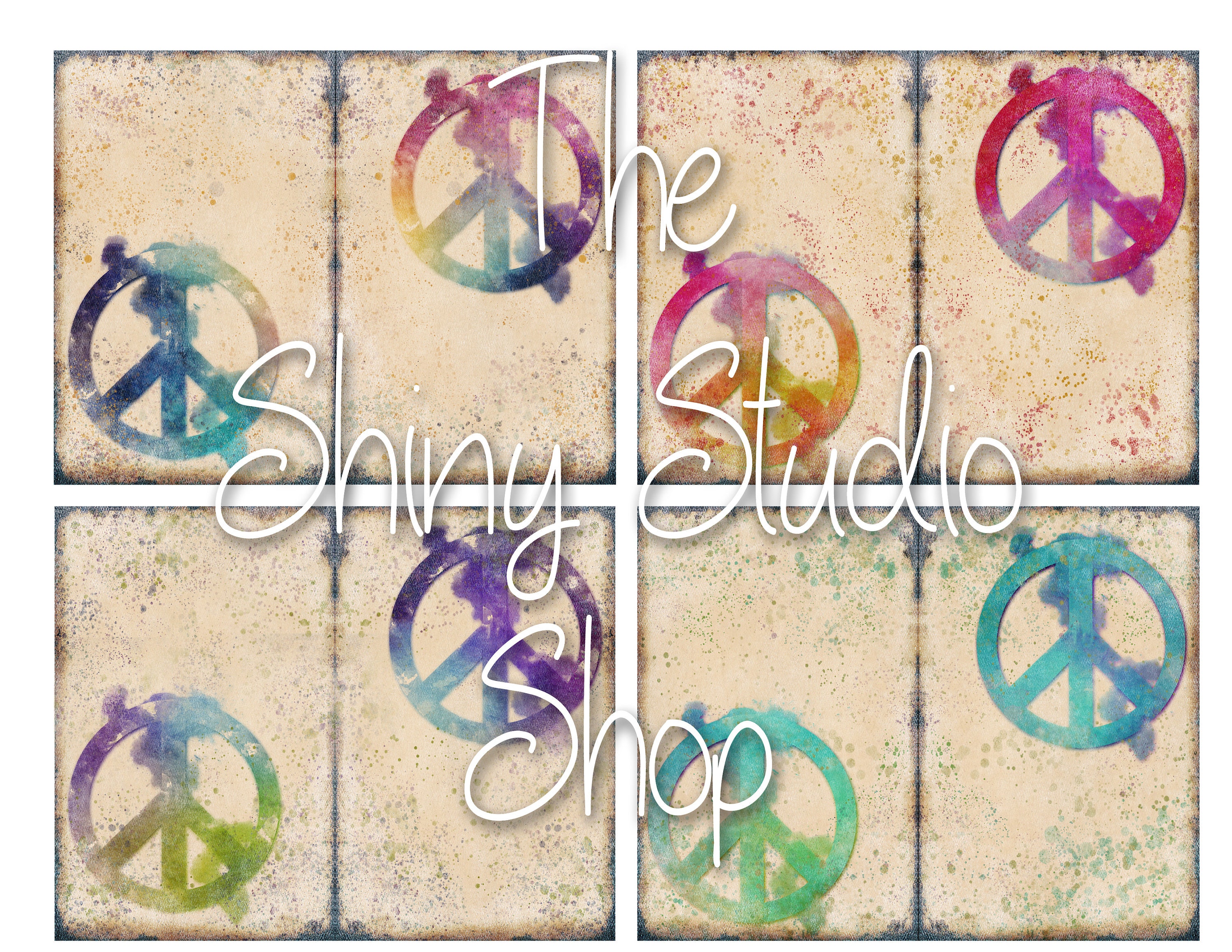 Feeling Groovy Digital Peace Sign Journal Kit, Tie Dye Heart Journal ...