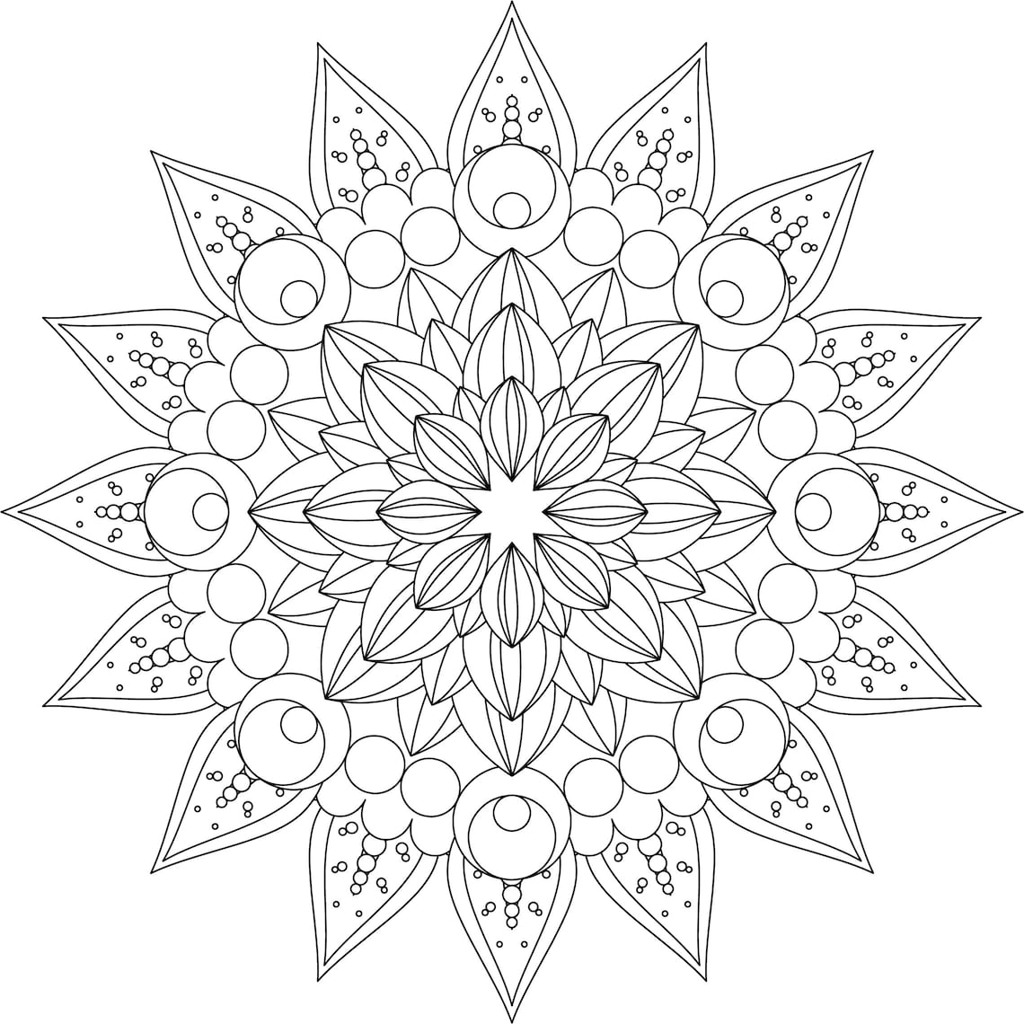 Mandala Coloring Pages, Adult Coloring Sheet, Printable Coloring Page ...