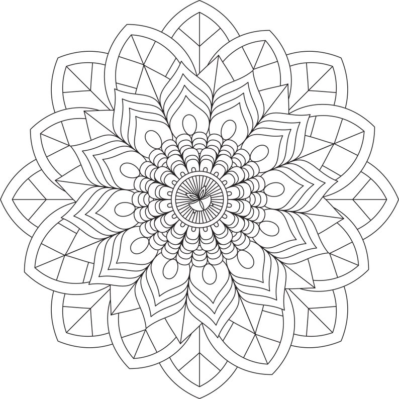 Mandala Coloring Pages, Adult Coloring Sheet, Printable Coloring Page ... Mandala Coloring Pages, Adult Coloring Sheet, Printable Coloring Page ...
