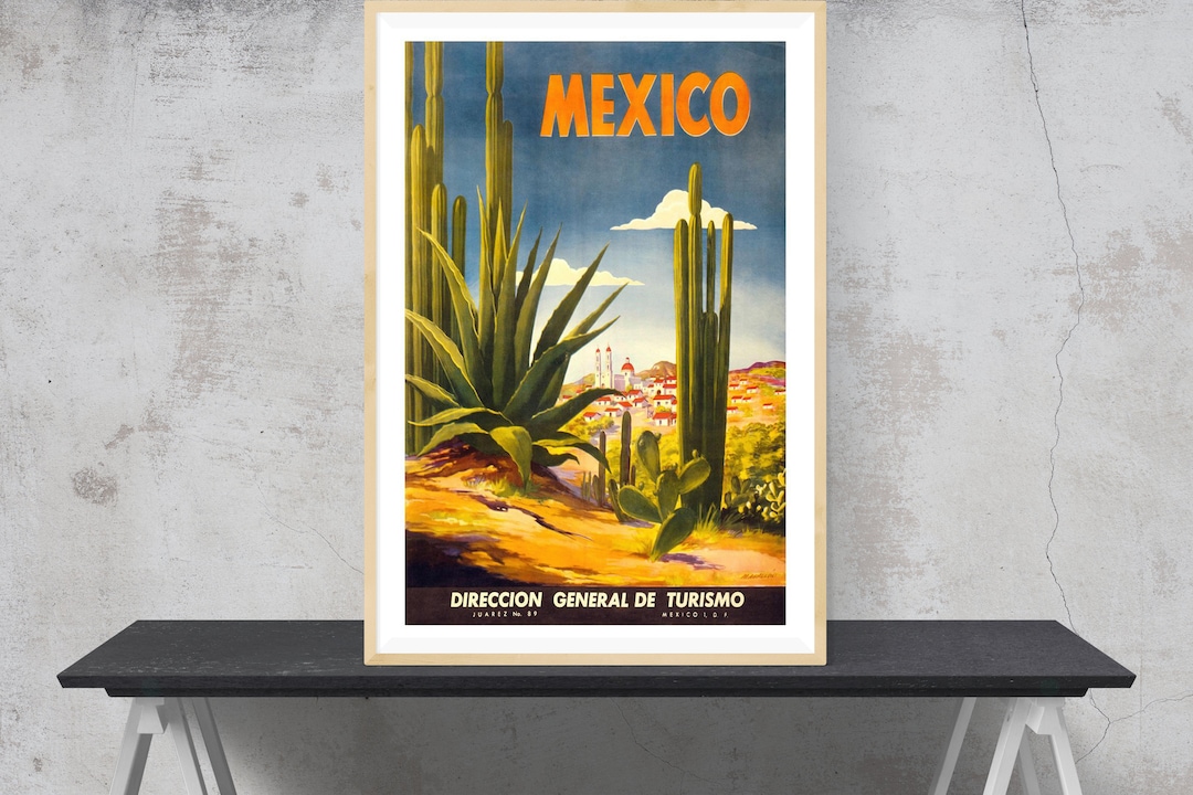 Vintage Travel Poster of Mexico | INSTANT DOWNLOAD | Retro Travel ...