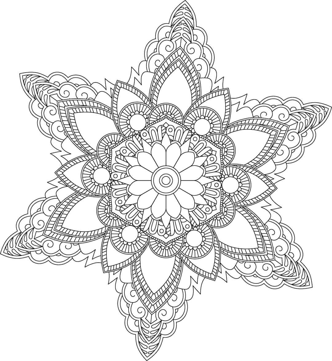 Mandala Coloring Pages, Adult Coloring Sheet, Printable Coloring Page ...