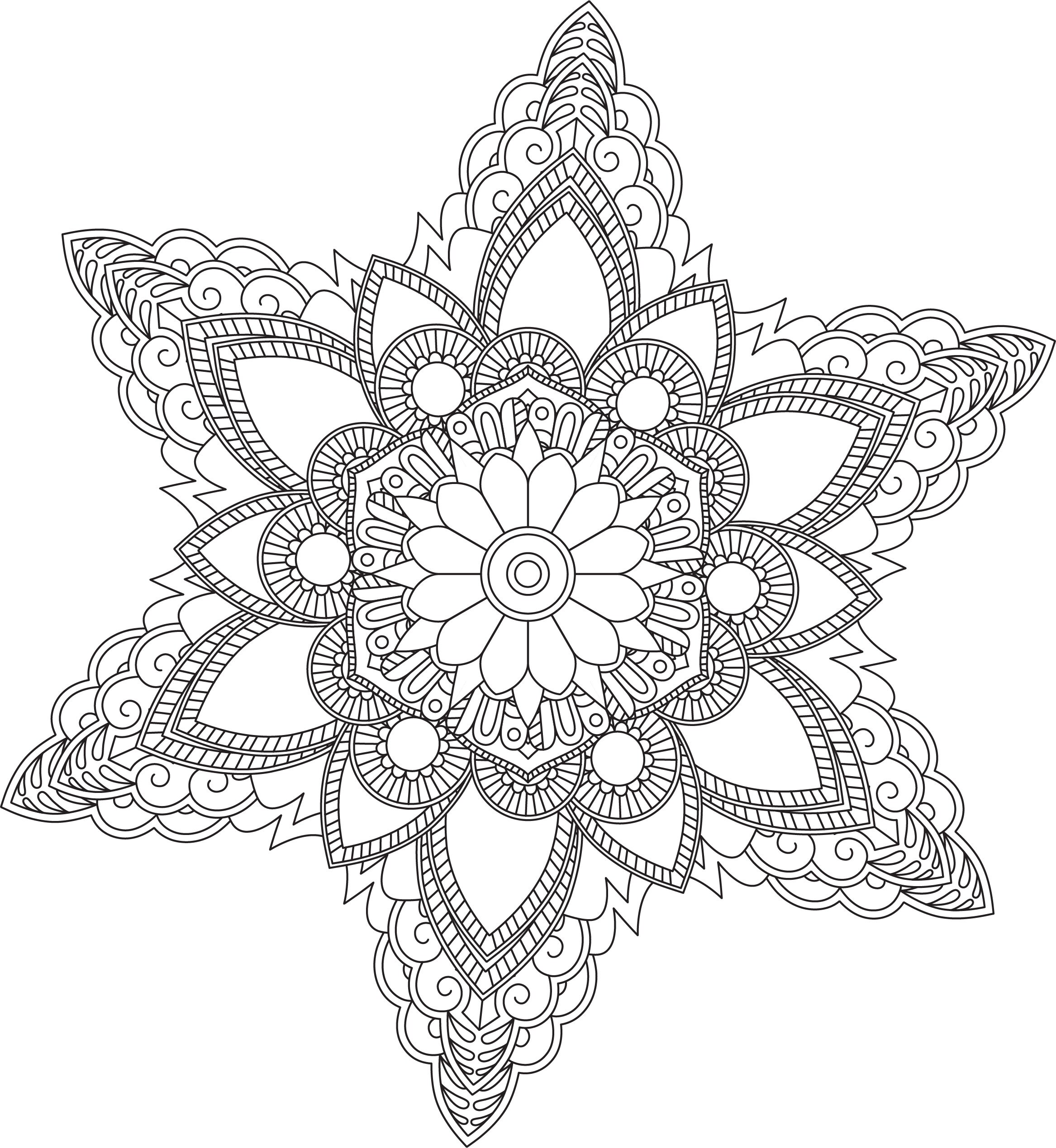 Mandala Coloring Pages Adult Coloring Sheet Printable Coloring Page