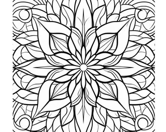 Intricate Mandala Adult Coloring Printable Stress Relief & Relaxation ...