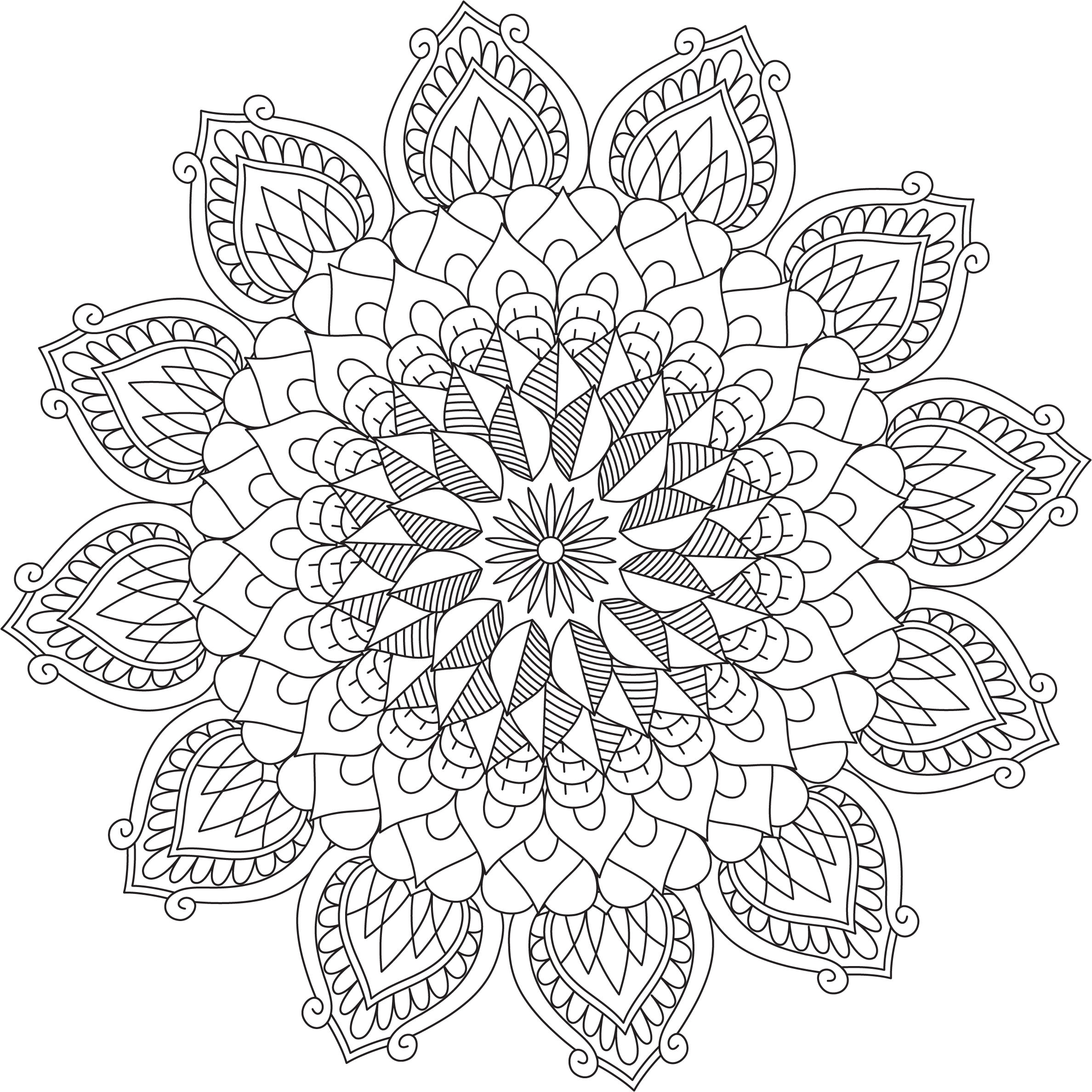 Mandala Coloring Pages, Adult Coloring Sheet, Printable Coloring Page ...