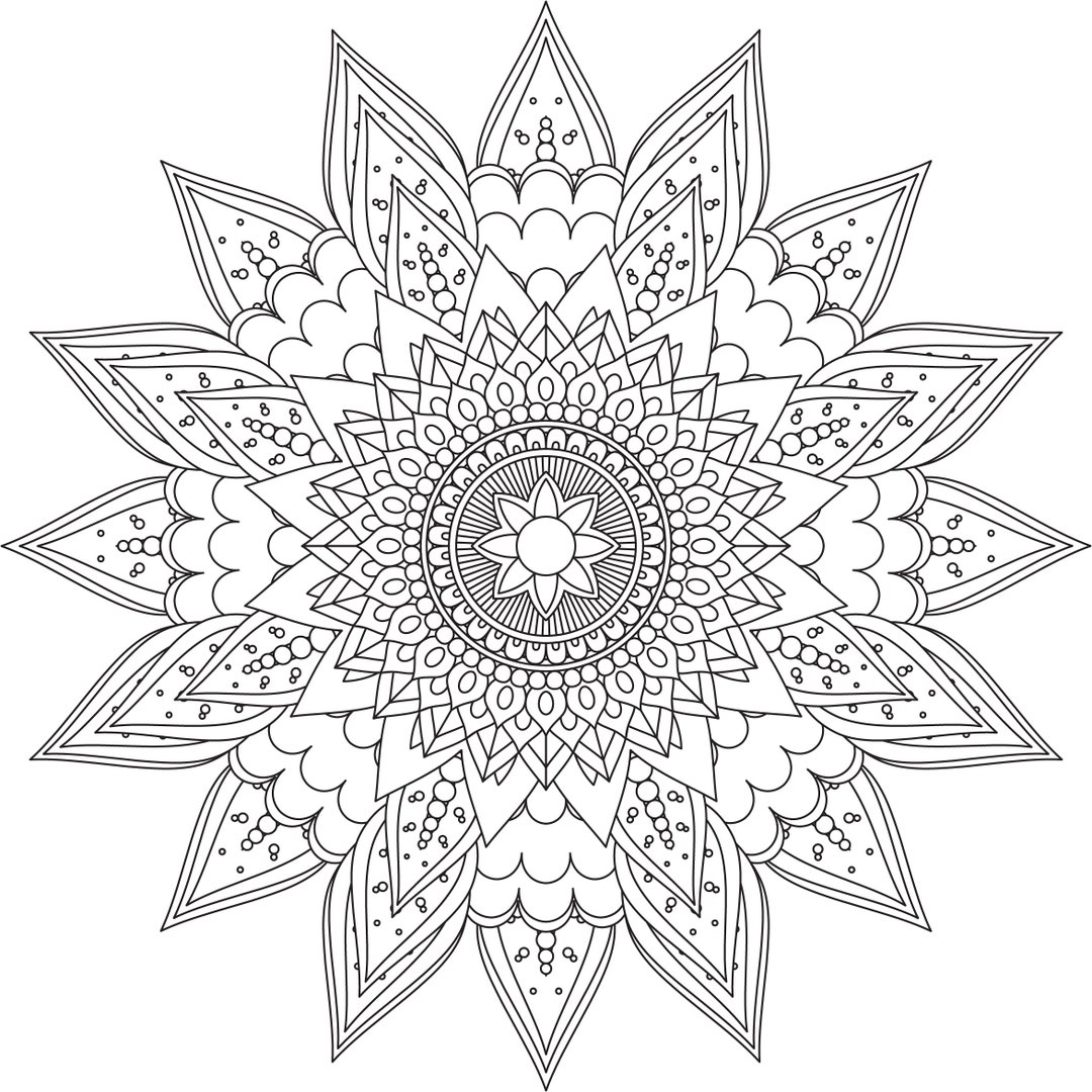 Mandala Coloring Pages, Adult Coloring Sheet, Printable Coloring Page ...