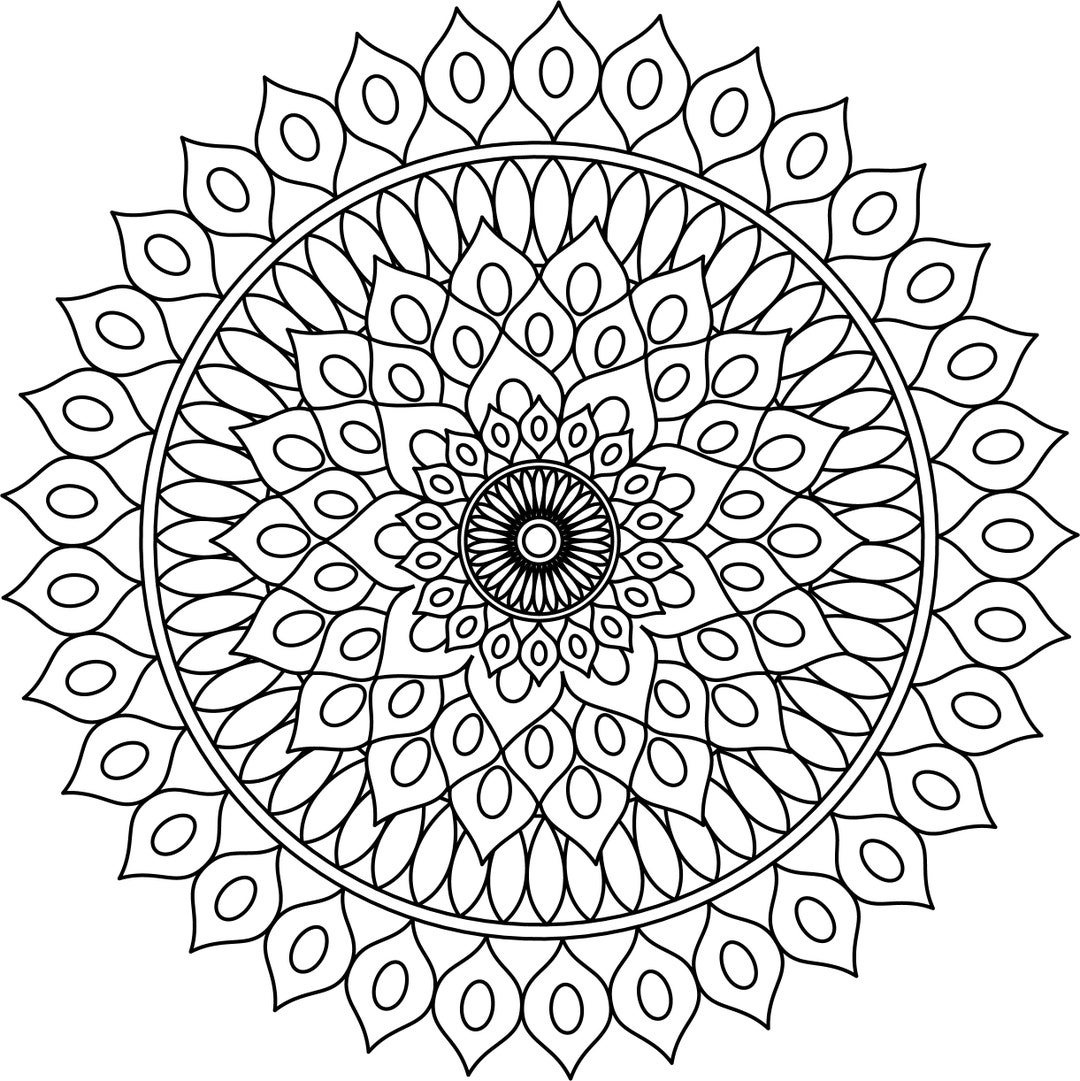 Mandala Coloring Pages, Adult Coloring Sheet, Printable Coloring Page ...