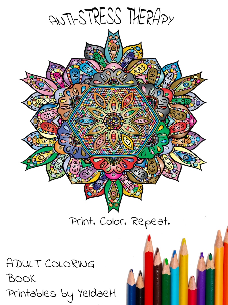 Stress Relief Coloring | Printable Young Adult Coloring Book ...