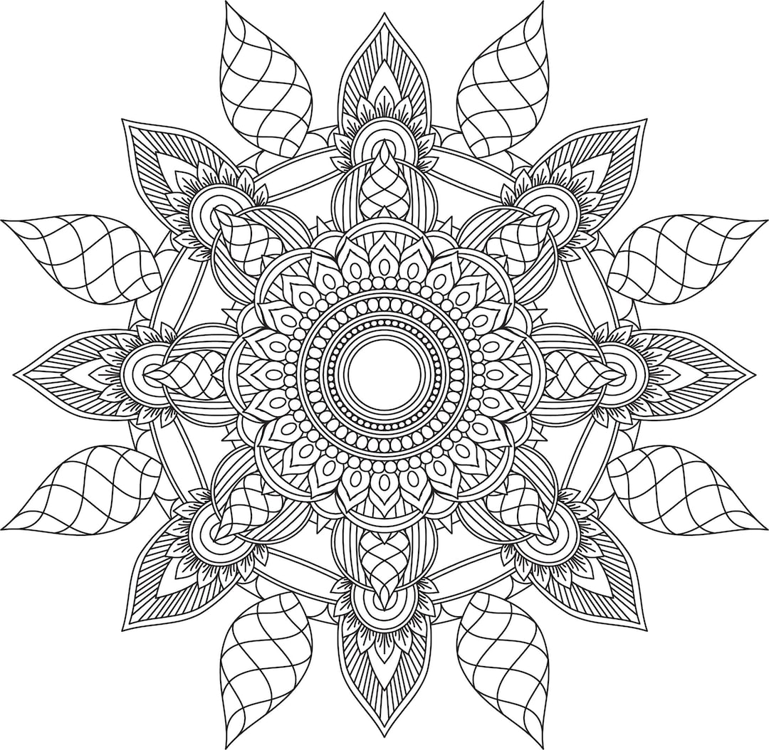 Mandala Coloring Pages, Adult Coloring Sheet, Printable Coloring Page ...
