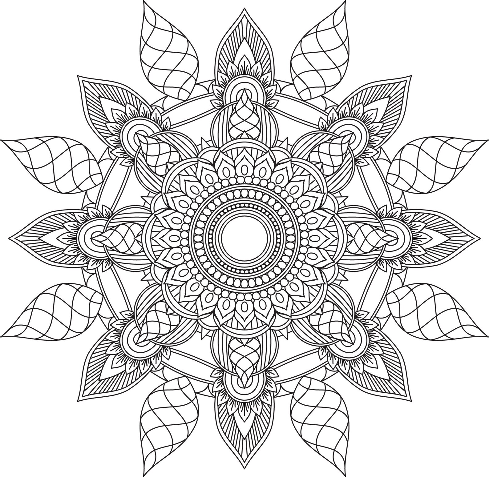 Mandala Coloring Pages, Adult Coloring Sheet, Printable Coloring Page ...