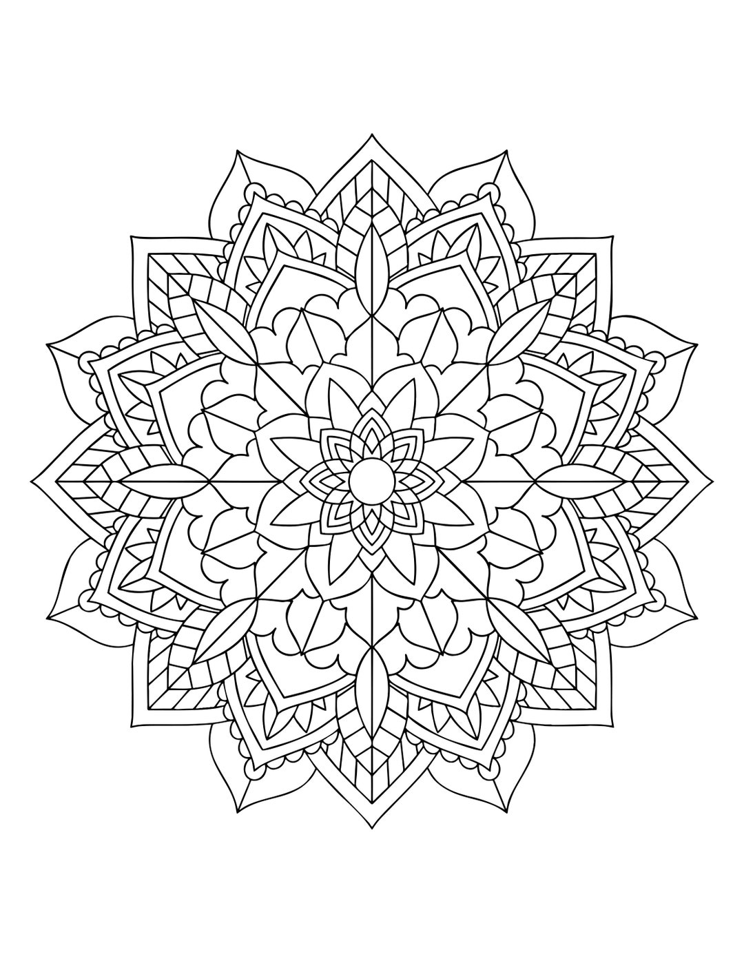 Mandala Coloring Pages, Adult Coloring Sheet, Printable Coloring Page ...