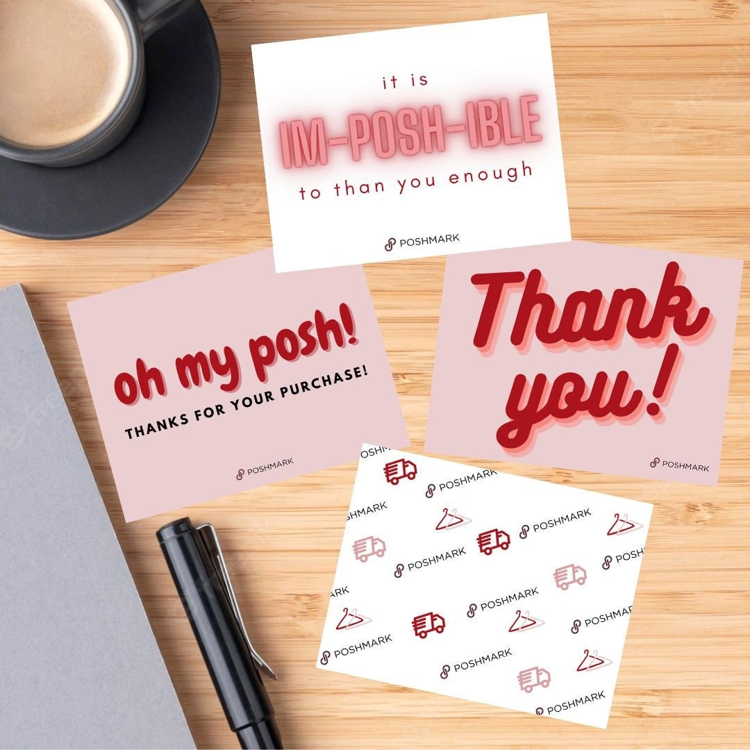 Poshmark Thank You Postcard Downloads - Etsy