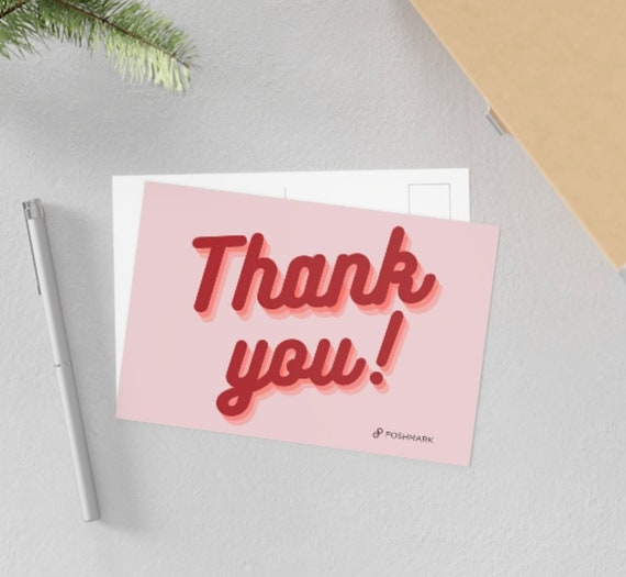 Poshmark Thank You Card Classic - Etsy