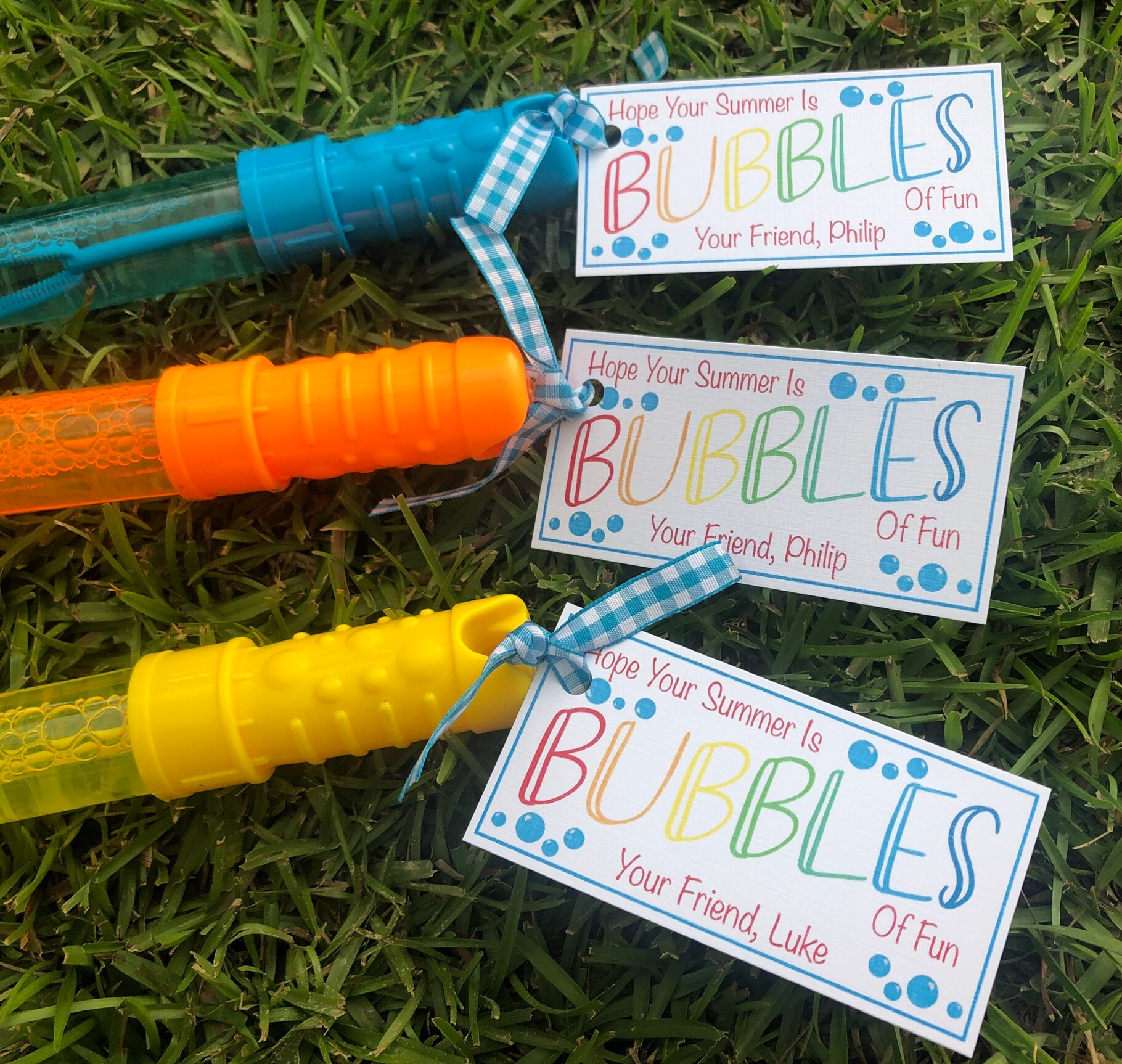 This School Year Was Bubbles Of Fun Bubbles Tag Printable | Etsy
