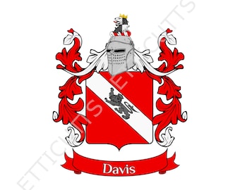 Davis Coat of Arms Flag - Etsy