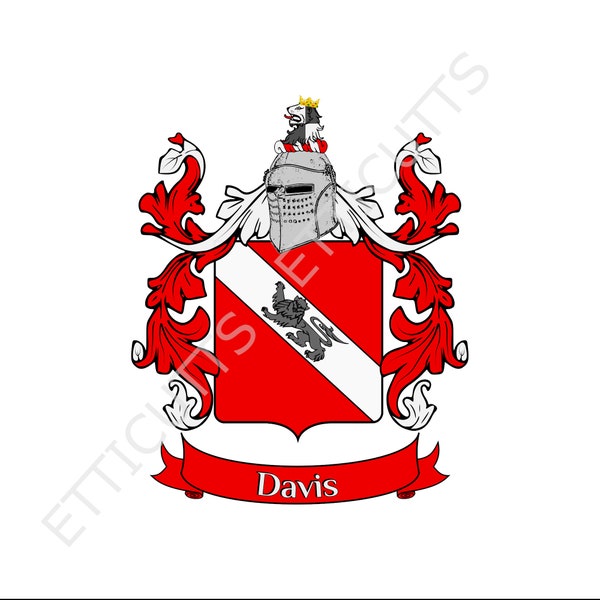 Davis Coat of Arms Flag - Etsy