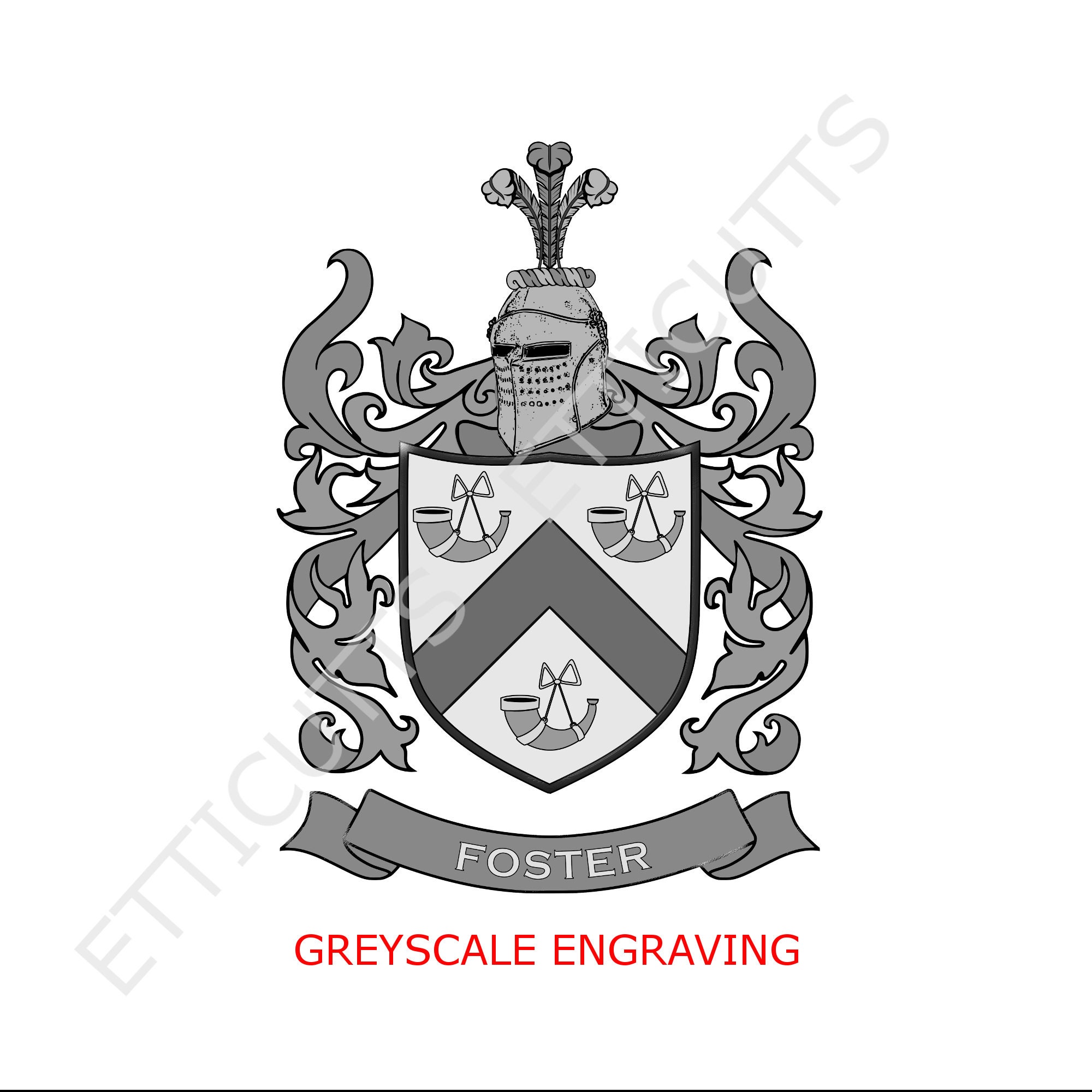 Foster Coat of Arms Print Cut Sublimate Engrave Digital Download - Etsy UK