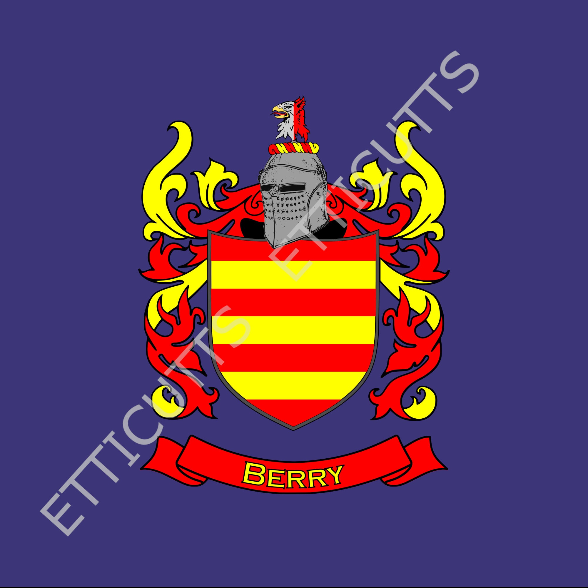 Berry Coat Of Arms Print Cut Sublimer Engrave Digital Download - Etsy ...