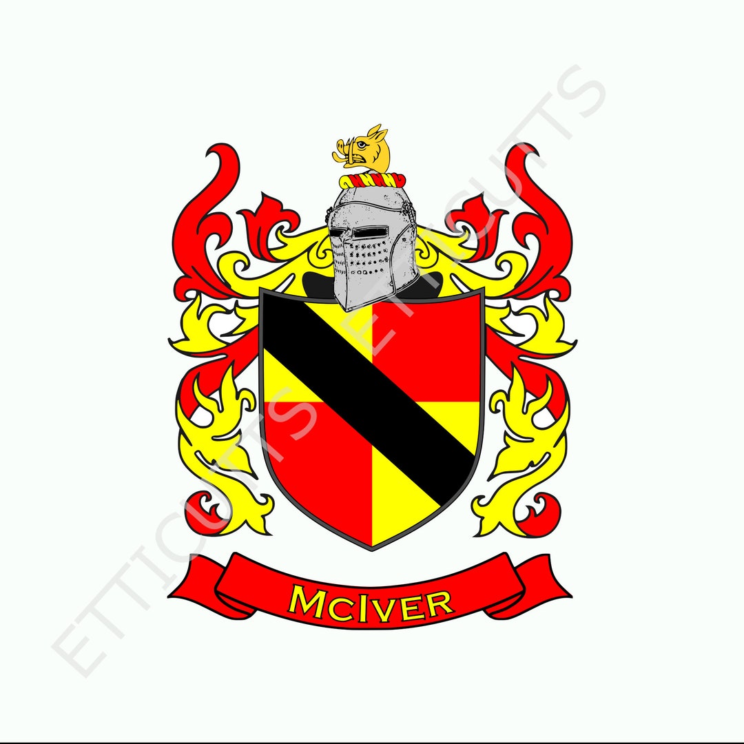 Mciver Coat of Arms Print Cut Sublimate Engrave Digital Download - Etsy