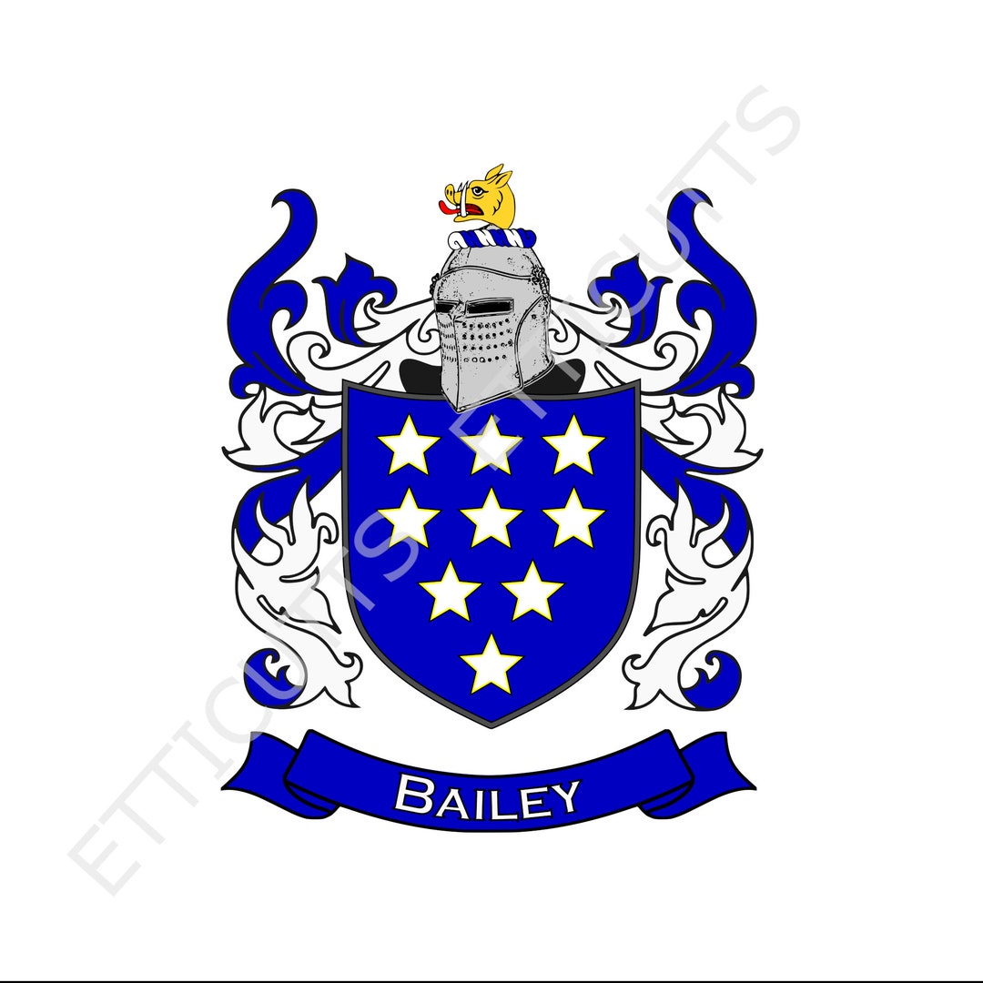 Bailey Coat of Arms Print Cut Sublimate Engrave Digital Download - Etsy