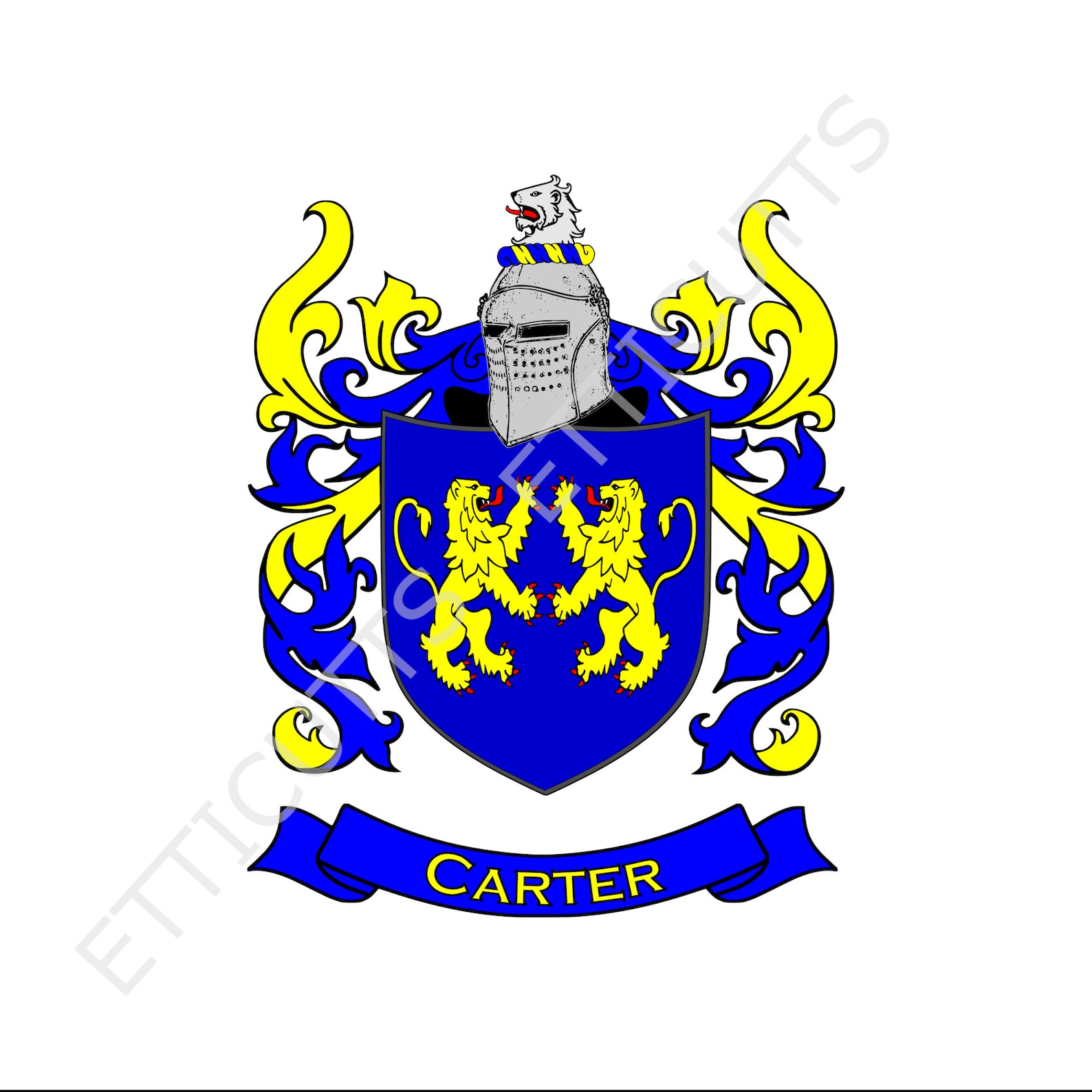 Carter Coat of Arms Print Cut Sublimate Engrave Digital Download - Etsy