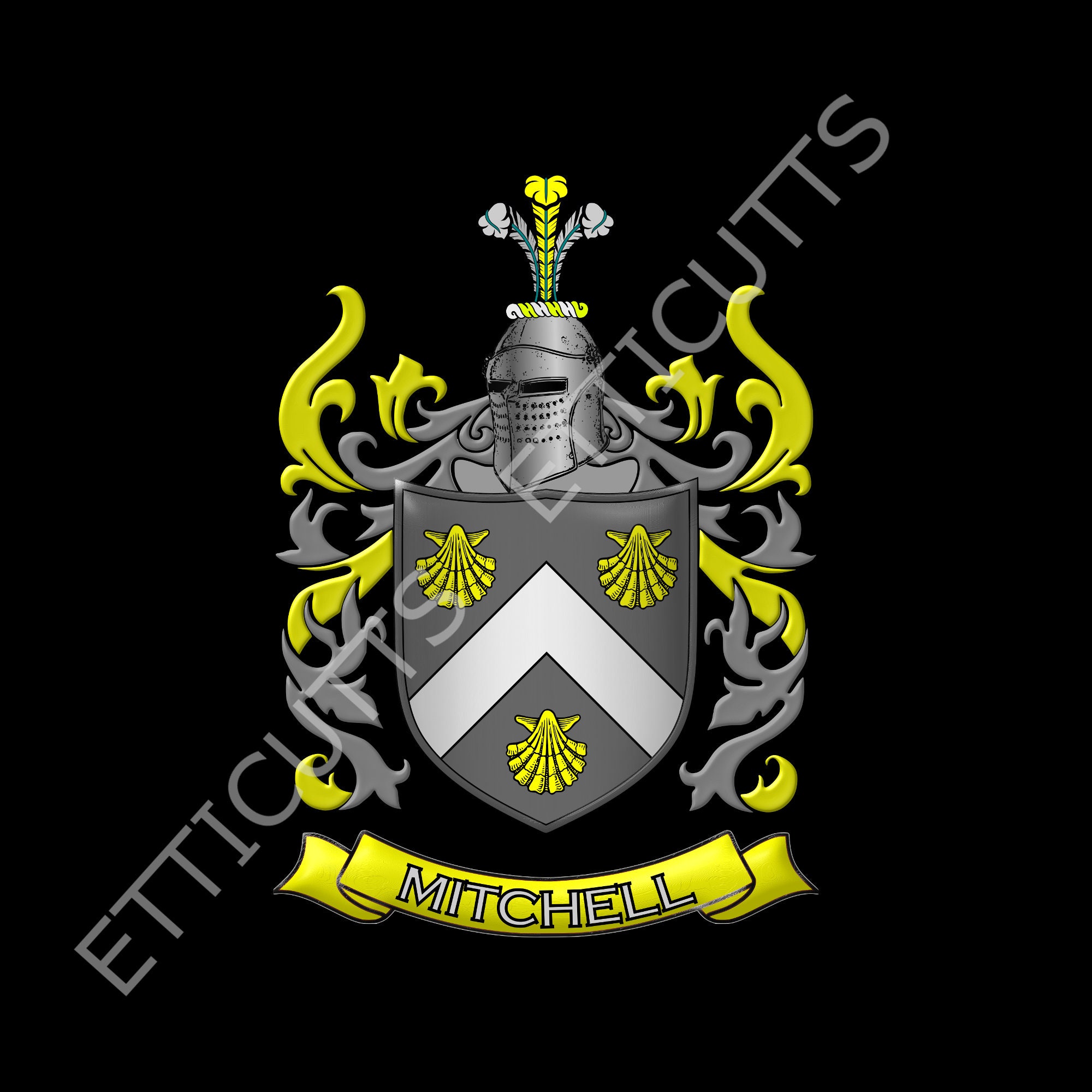 Mitchell Coat of Arms Print Cut Sublimate Engrave Digital Download - Etsy