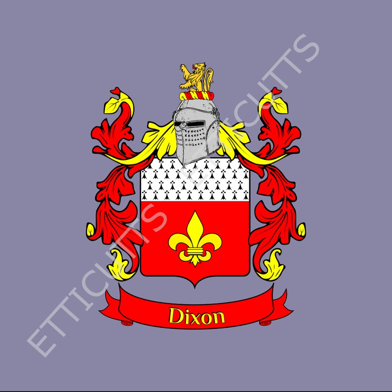 Dixon Coat of Arms Print Cut Sublimate Engrave Digital Download - Etsy