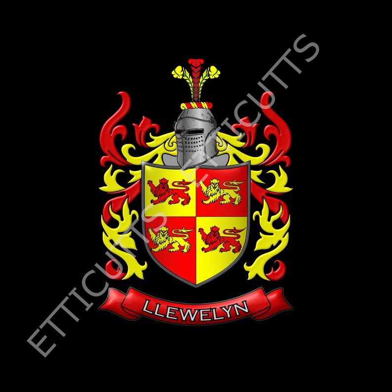 Llewelyn Coat of Arms Print Cut Sublimate Engrave Digital Download - Etsy