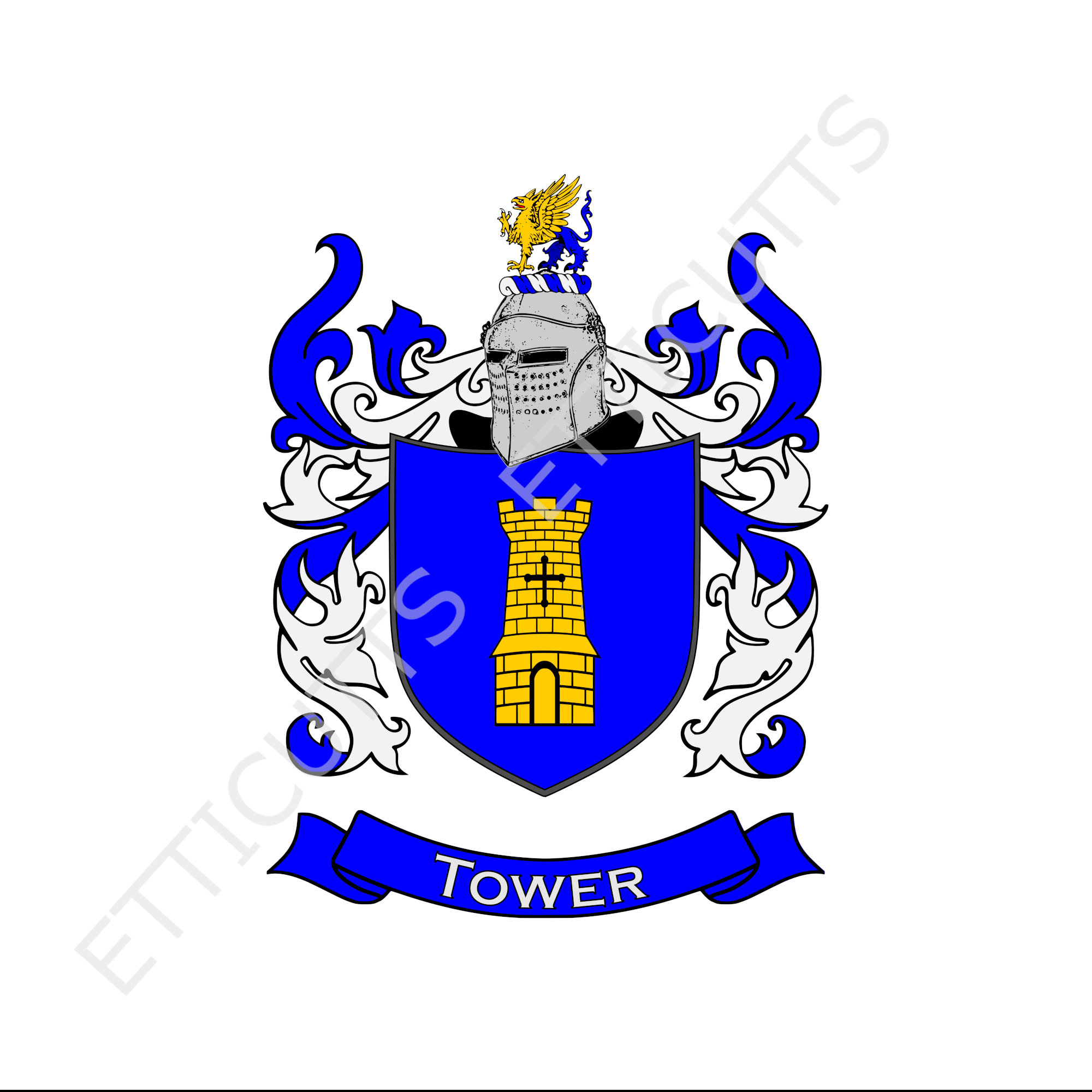 Tower Coat of Arms Print Cut Sublimate Engrave Digital Download - Etsy