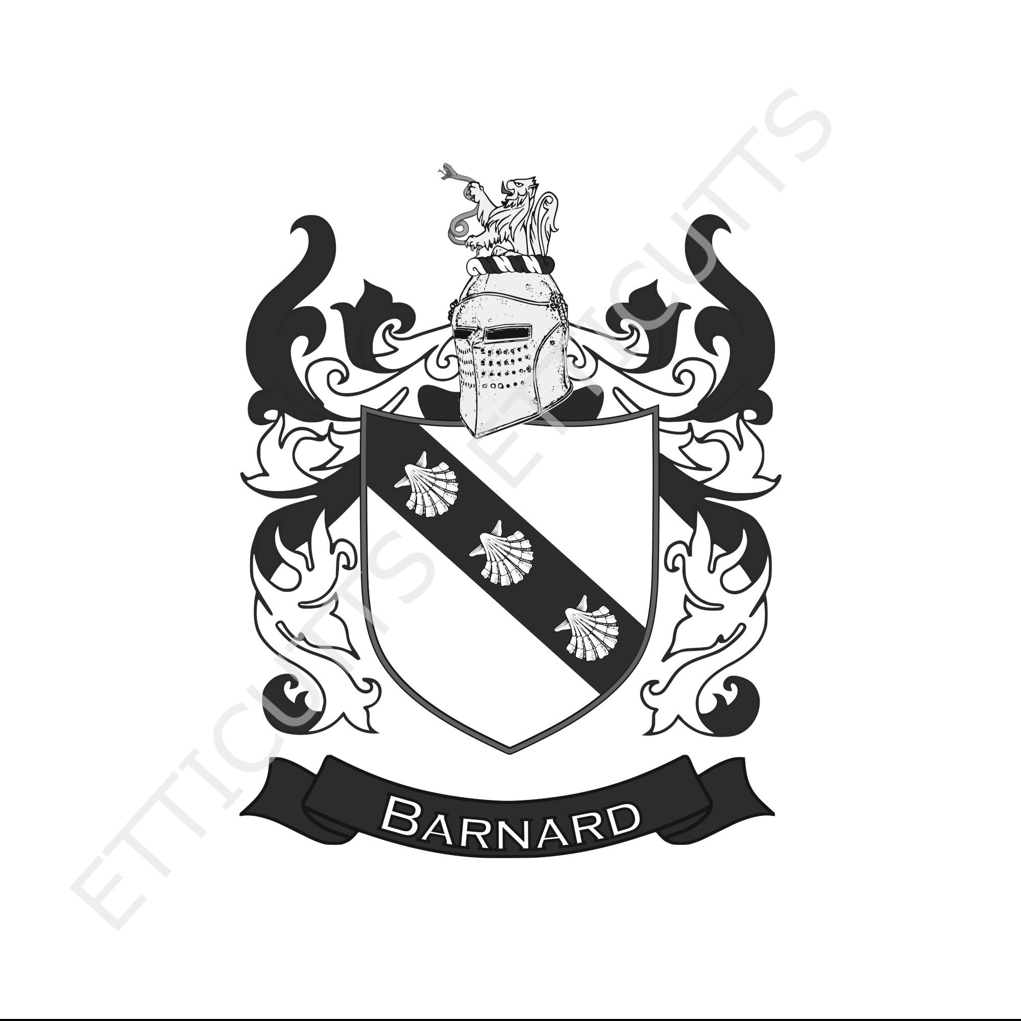 Barnard Coat of Arms Print Cut Sublimate Engrave Digital Download - Etsy