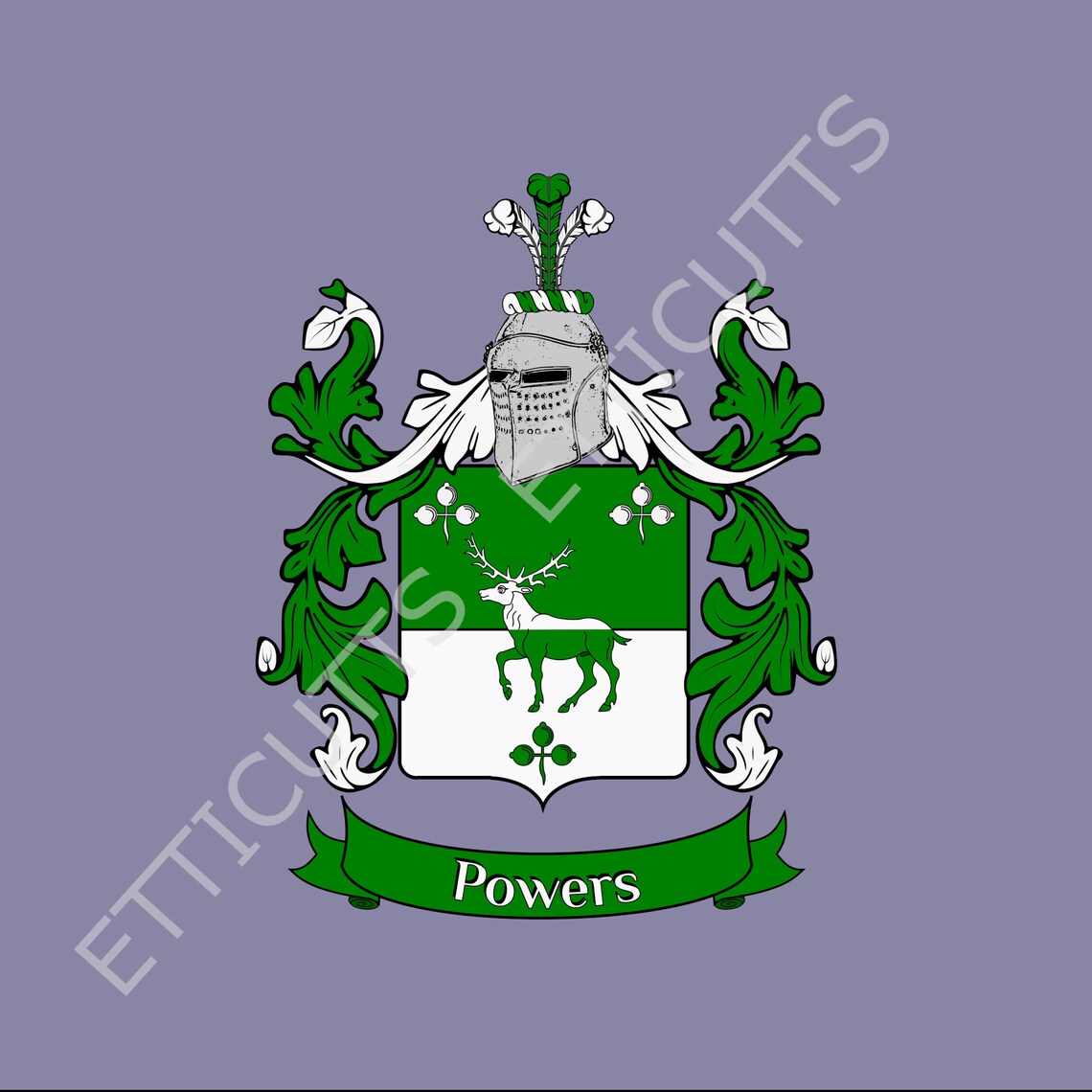 Powers Coat of Arms Print Cut Sublimate Engrave Digital Download - Etsy