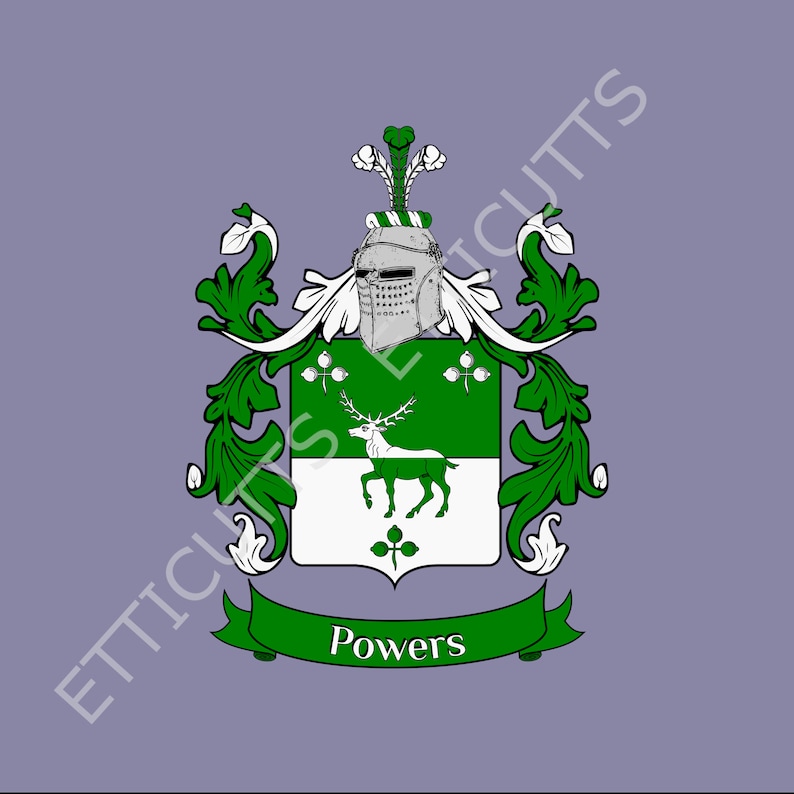 Powers Coat of Arms Print Cut Sublimate Engrave Digital Download - Etsy