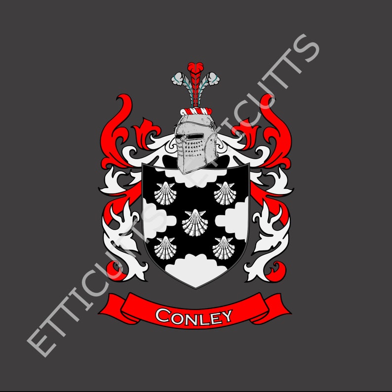 Conley Coat of Arms Printable Cut Sublimate Engrave Digital | Etsy
