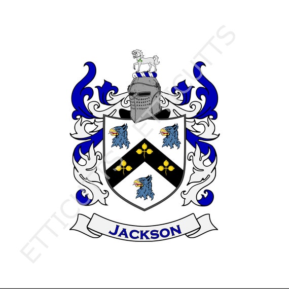 Jackson Coat of Arms Print Cut Sublimate Engrave Digital - Etsy