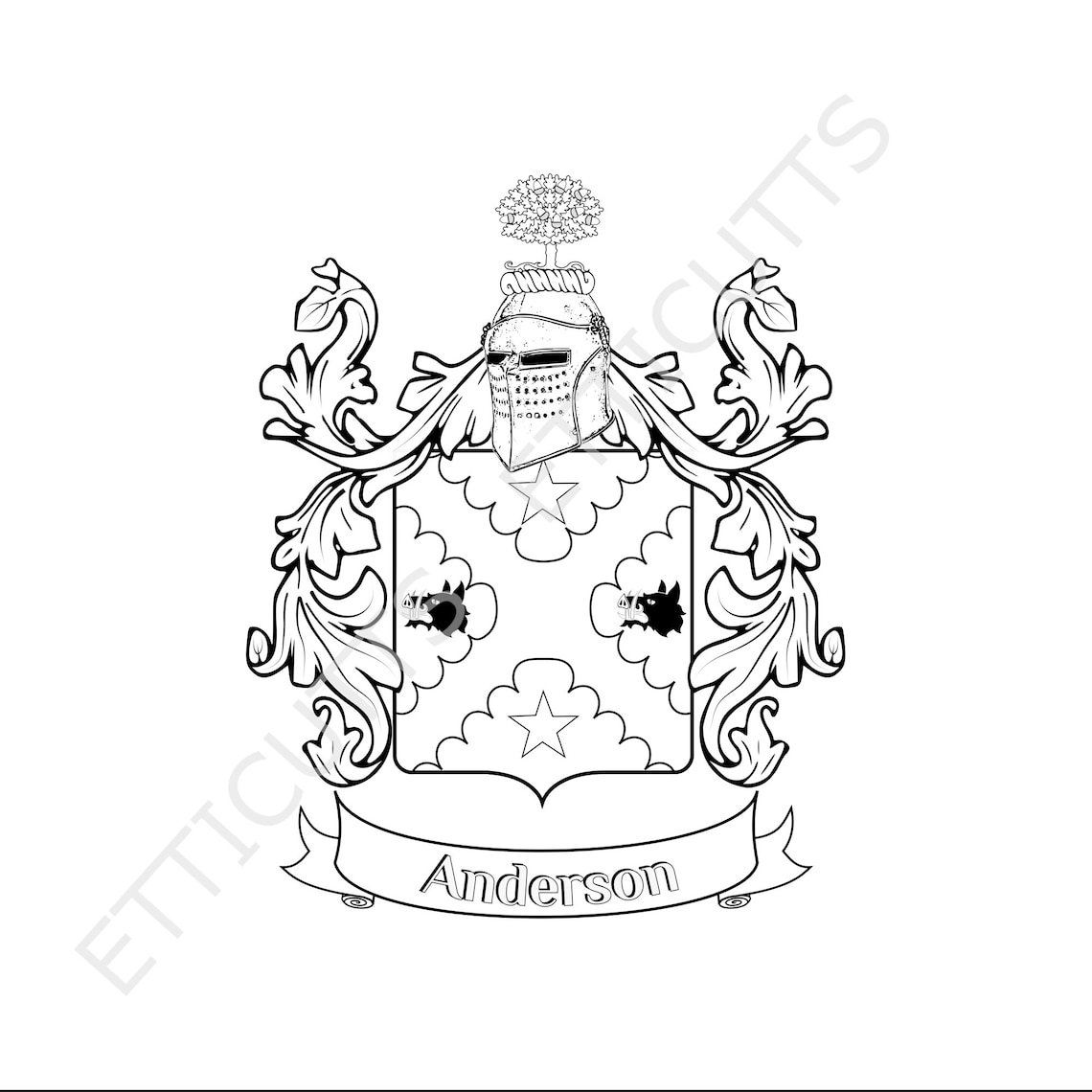 Anderson Coat of Arms Family Crest PDF Download, Printable Coat of Arms ...