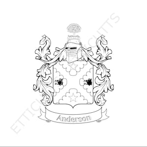 Anderson Coat of Arms Family Crest PDF Download, Printable Coat of Arms ...