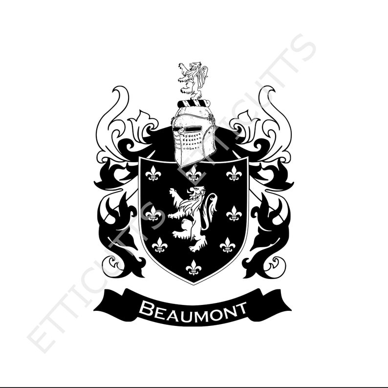 Beaumont Coat of Arms Print Cut Sublimate Engrave Digital Download ...