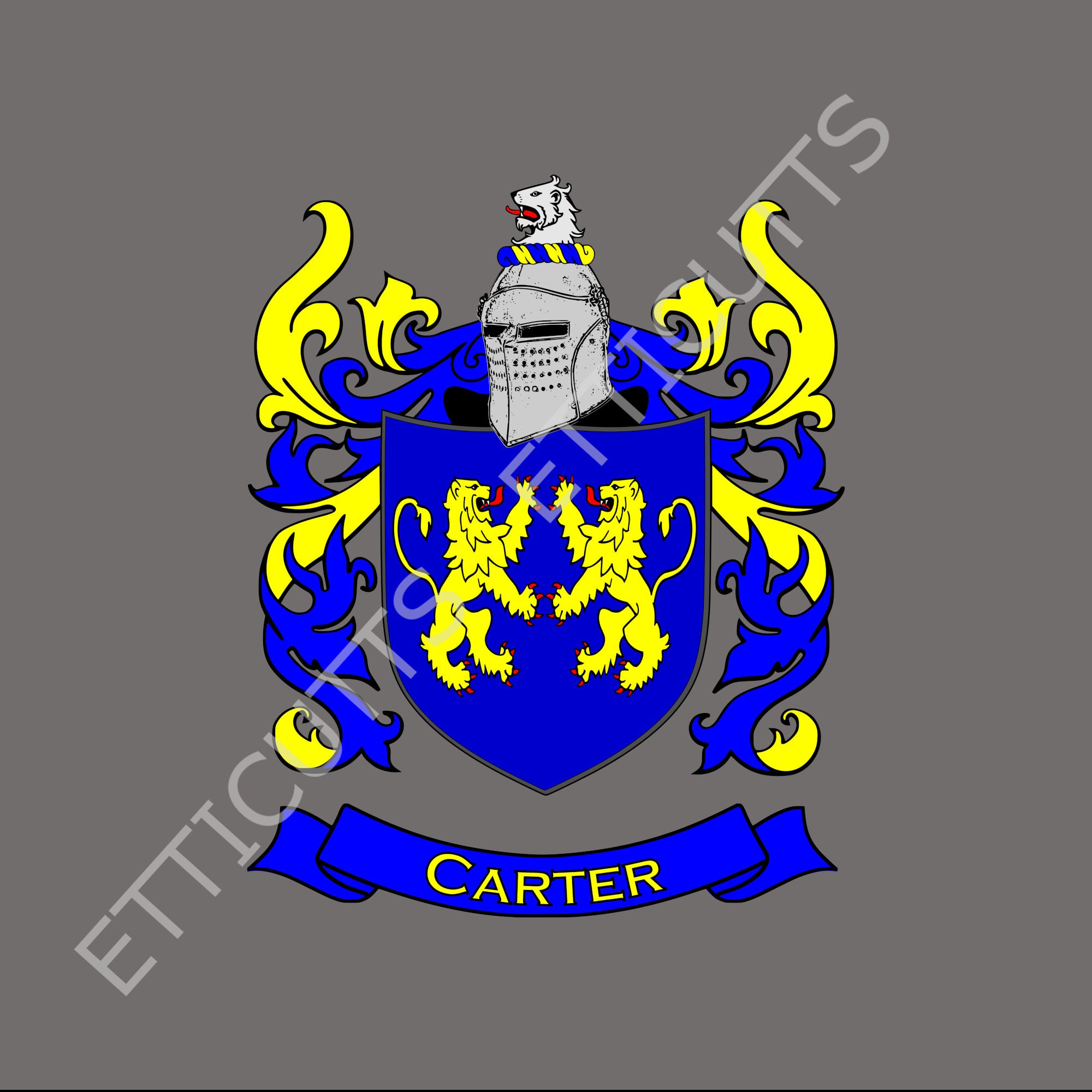 Carter Coat of Arms Print Cut Sublimate Engrave Digital Download - Etsy ...