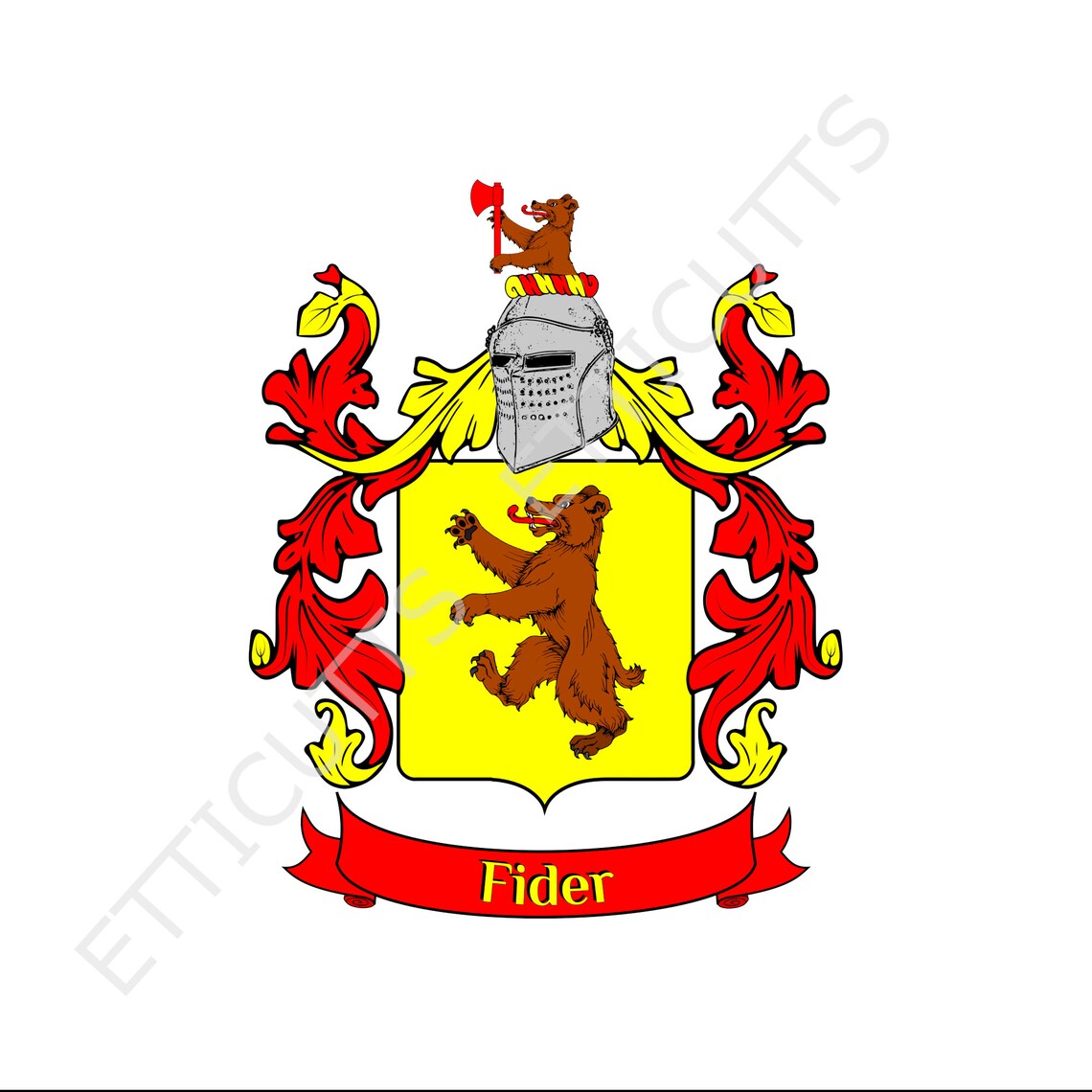 Fider Coat of Arms Print Cut Sublimate Engrave Digital Download - Etsy ...