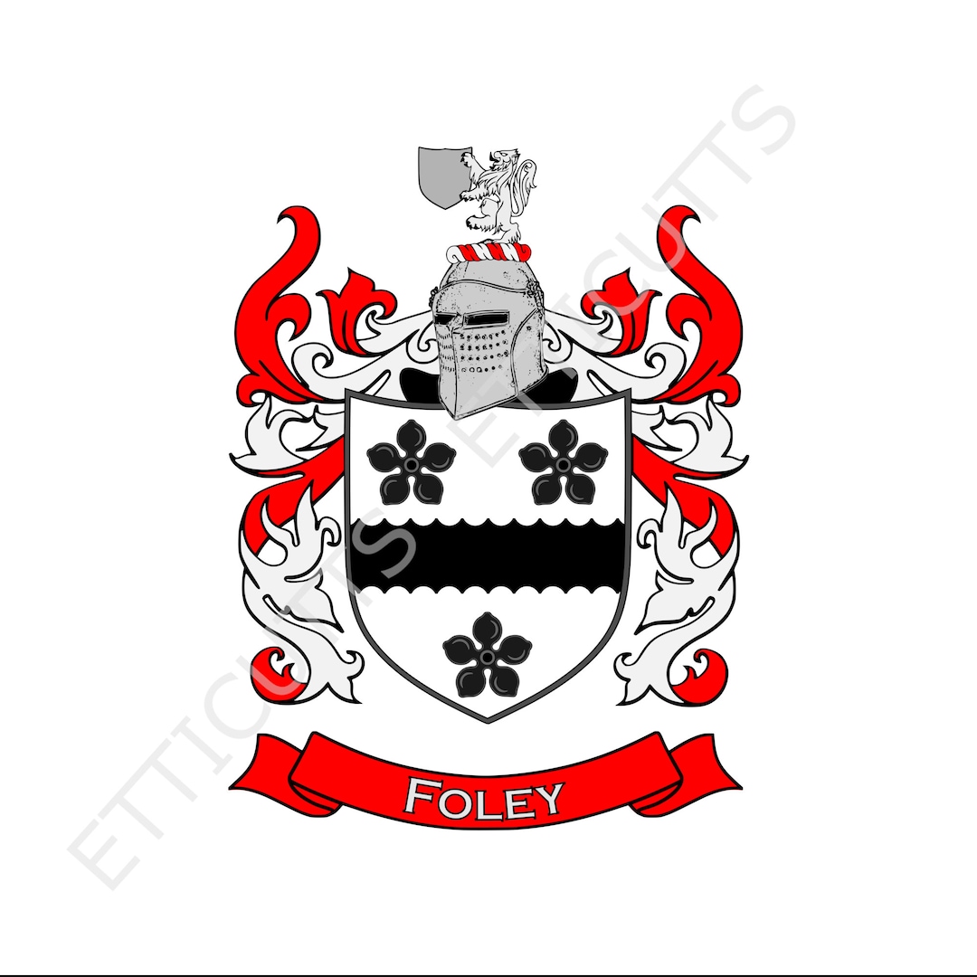Foley Coat of Arms Print Cut Sublimate Engrave Digital Download - Etsy