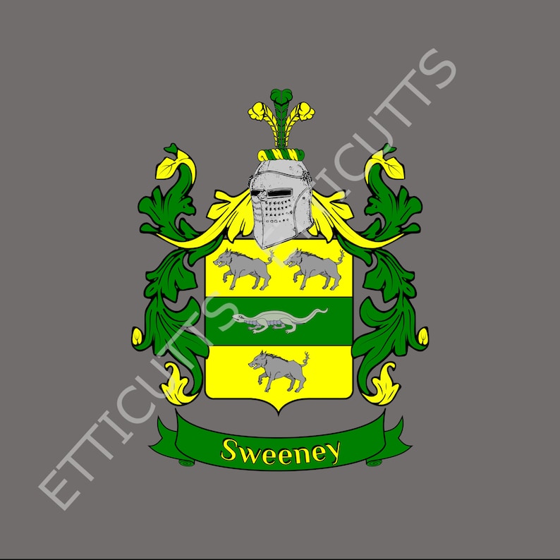 Sweeney Coat of Arms Print Cut Sublimate Engrave Digital Download - Etsy