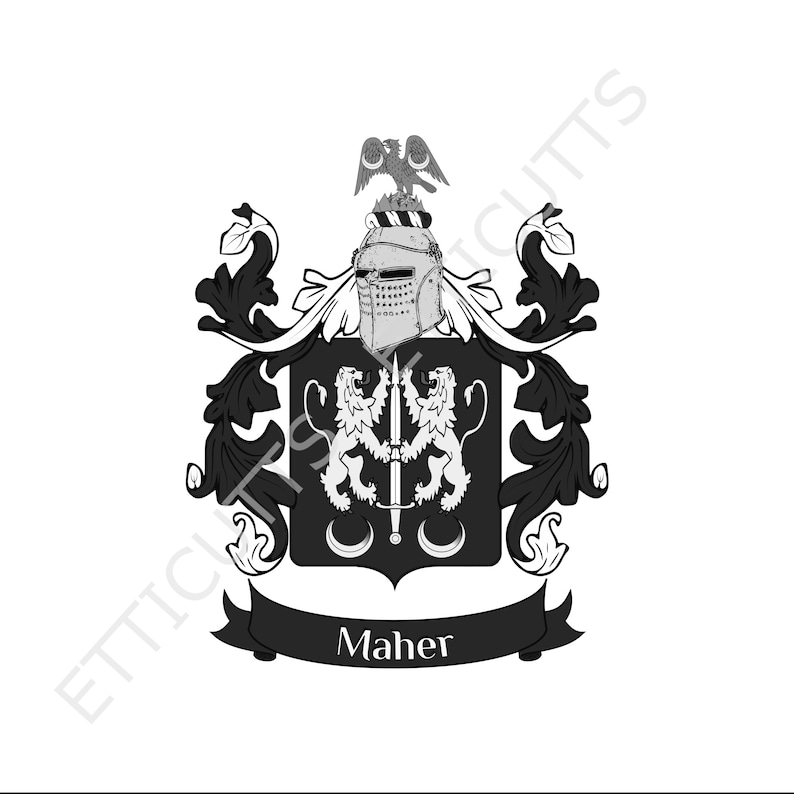 Maher Coat of Arms Print Cut Sublimate Engrave Digital Download - Etsy