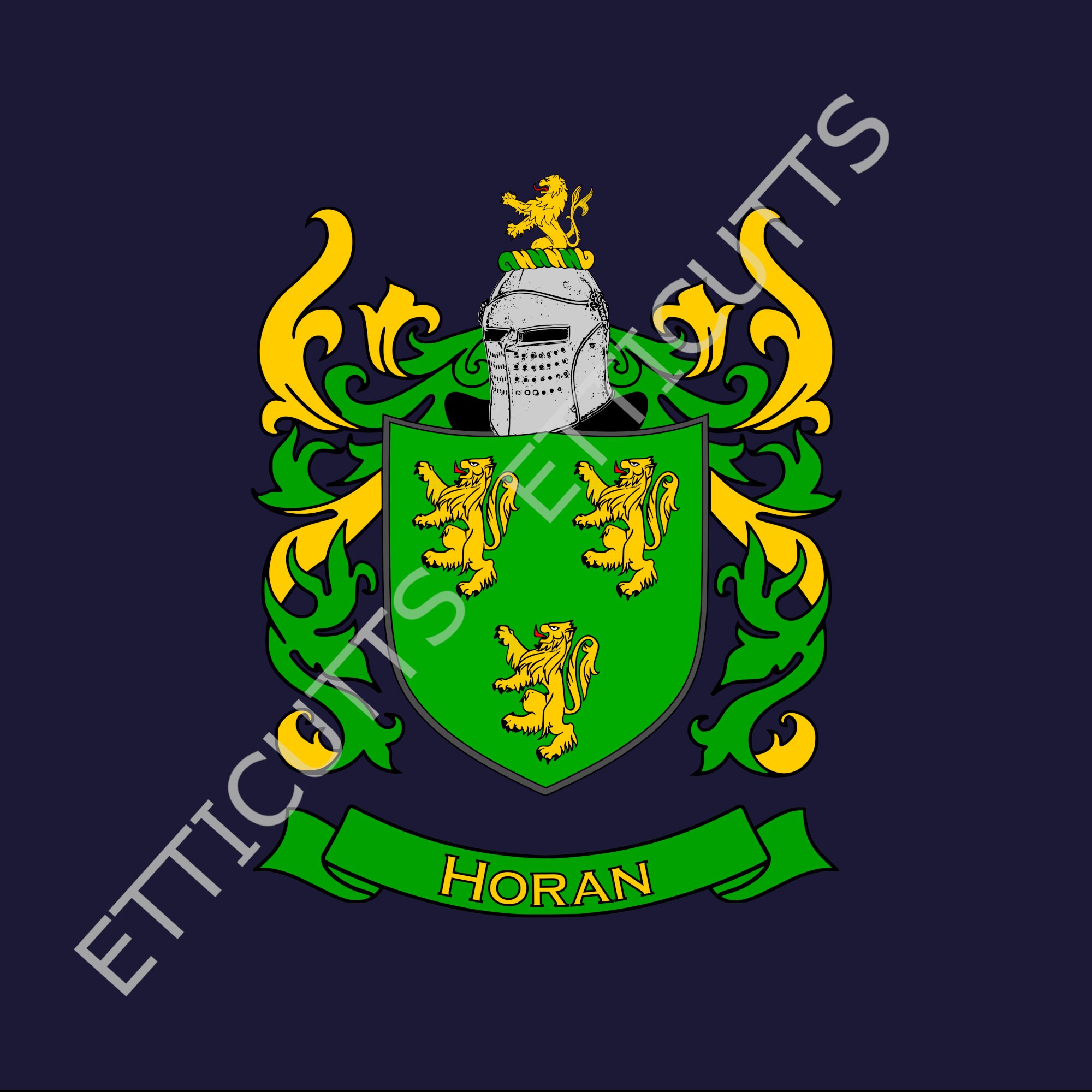 Horan Coat of Arms Print Cut Sublimate Engrave Digital Download - Etsy