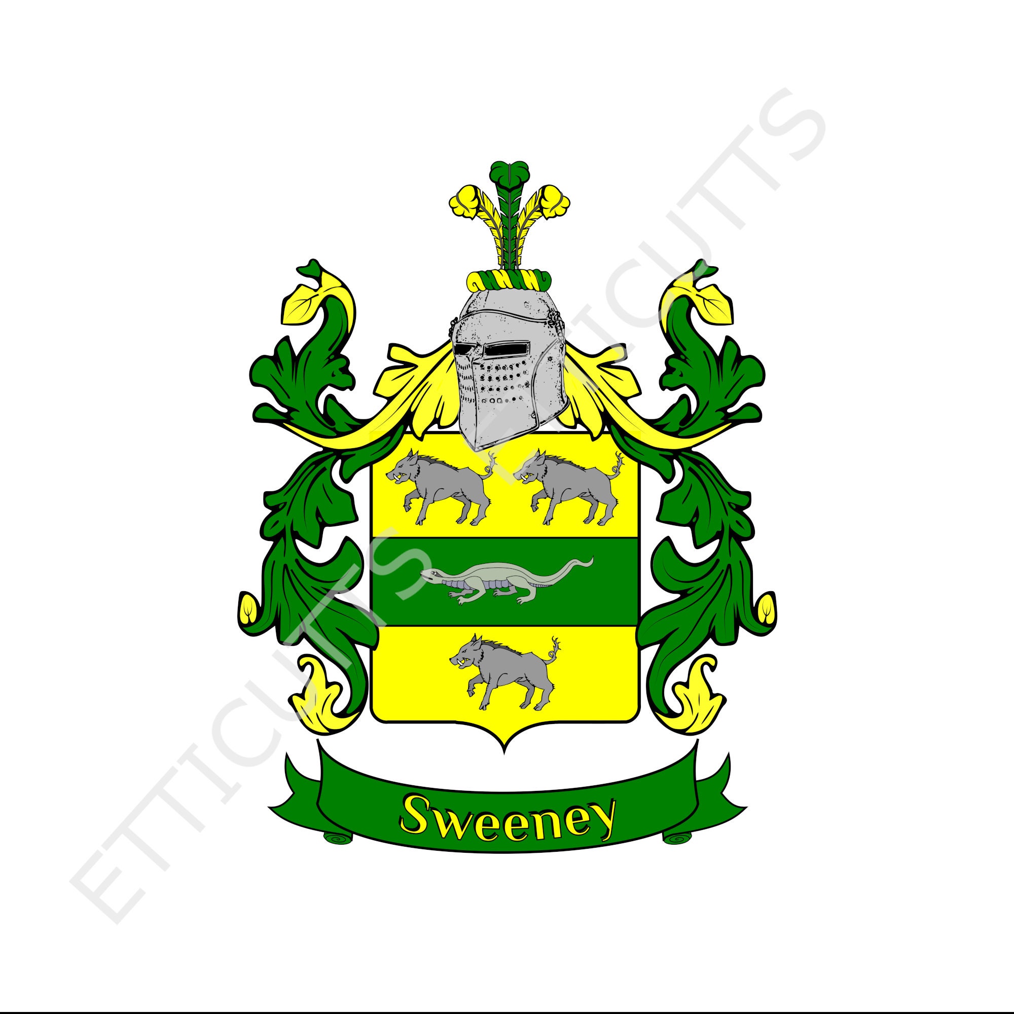 Sweeney Coat of Arms Print Cut Sublimate Engrave Digital Download - Etsy