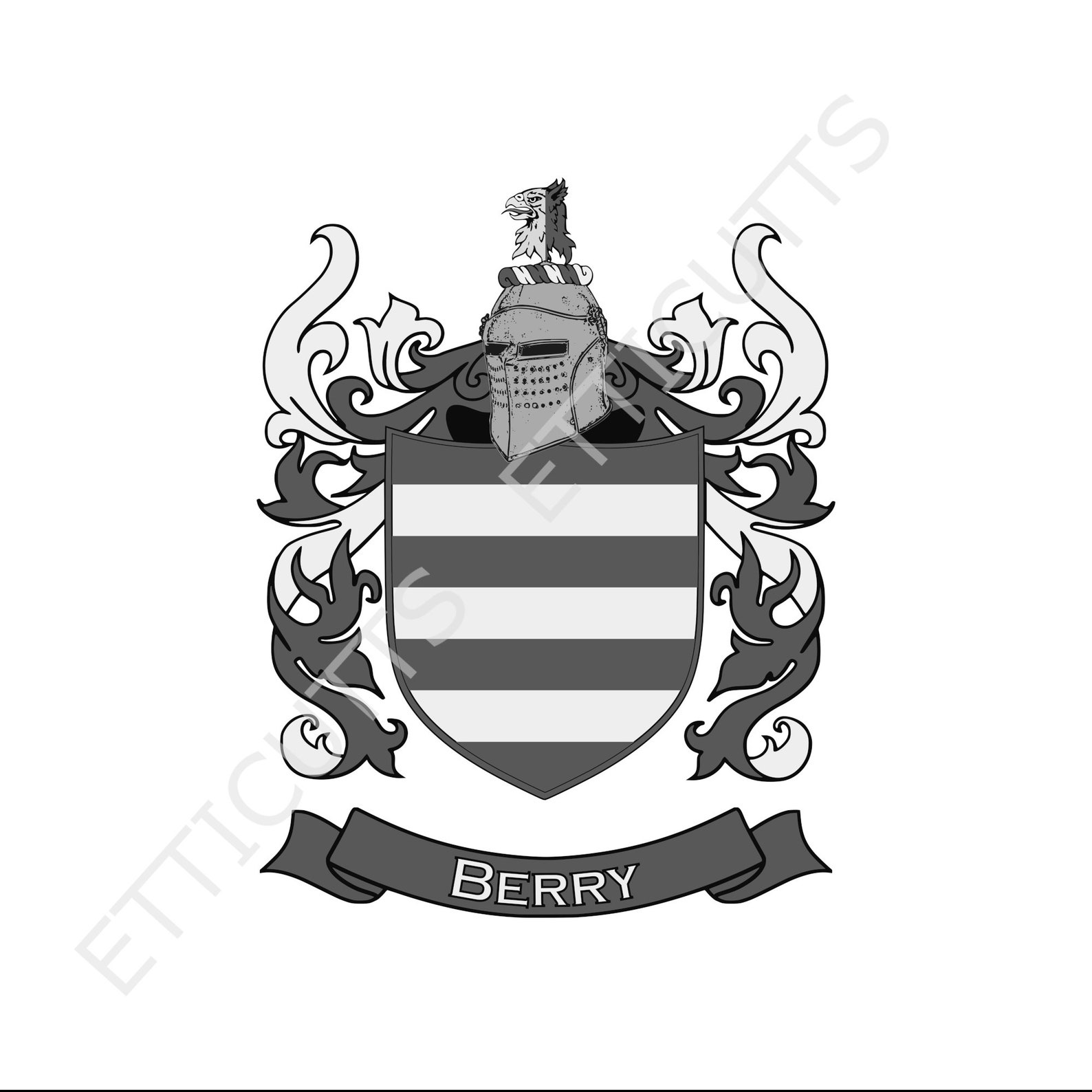 Berry Coat Of Arms Print Cut Sublimer Engrave Digital Download - Etsy ...