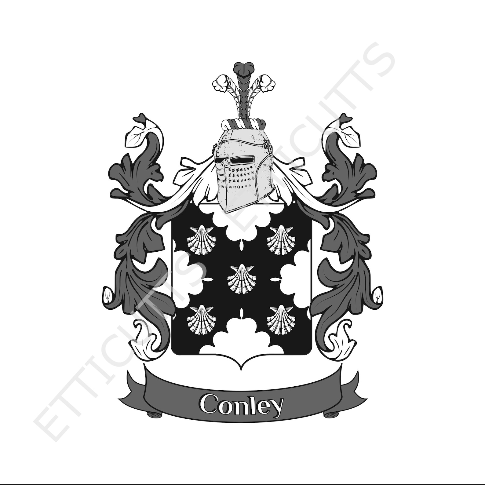 Conley Coat of Arms Family Crest PDF Download, Printable Coat of Arms ...
