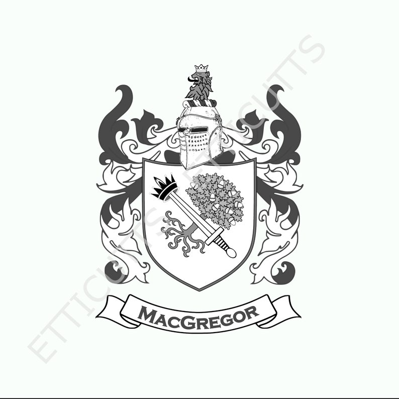 Macgregor Coat of Arms Print Cut Sublimate Engrave Digital Download - Etsy
