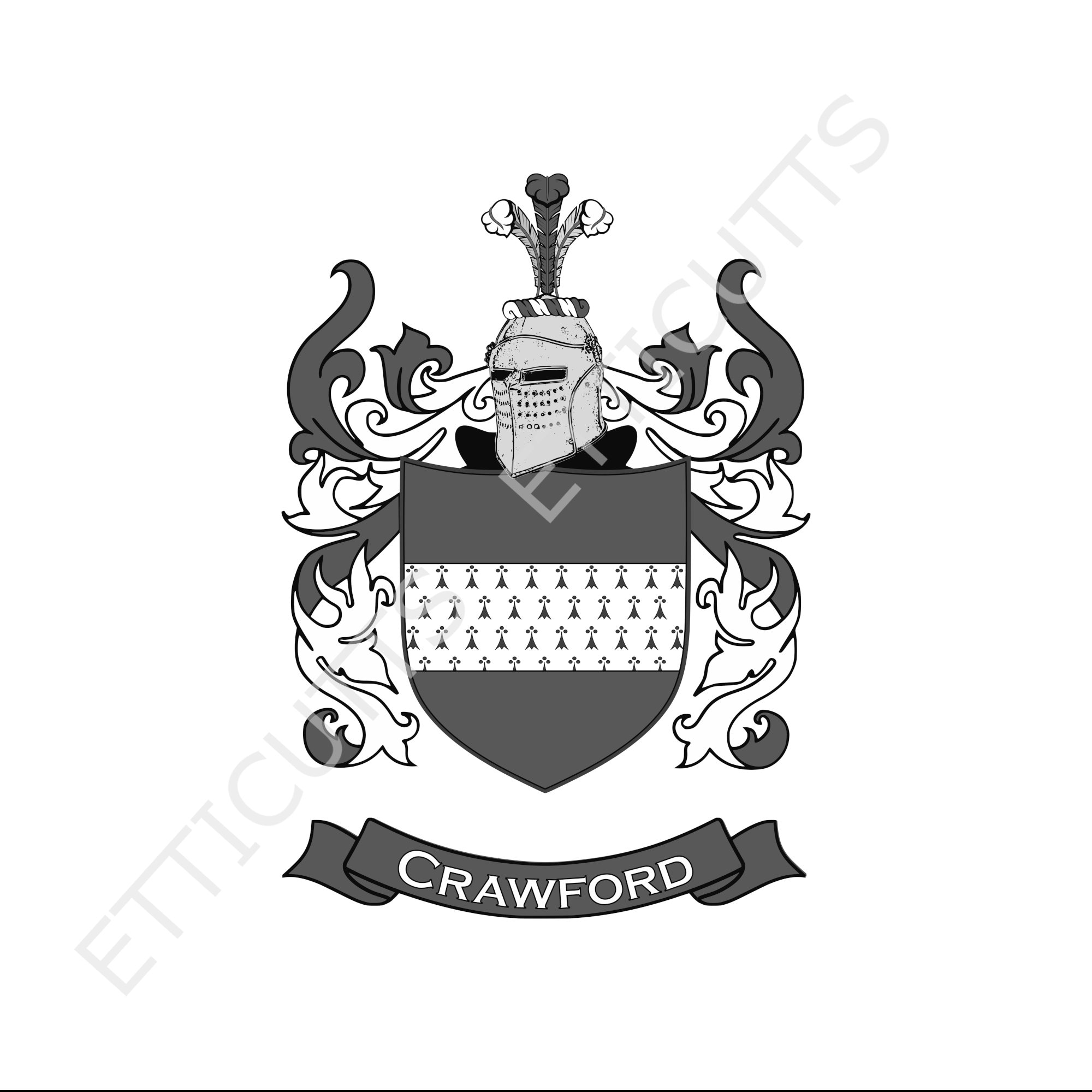 Crawford Coat of Arms Print Cut Sublimate Engrave Digital Download - Etsy
