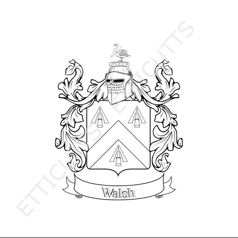 Walsh Coat of Arms Family Crest PDF Download, Printable Coat of Arms ...